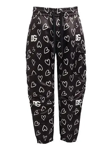 Dolce & Gabbana Printed Cargo Pants - Black