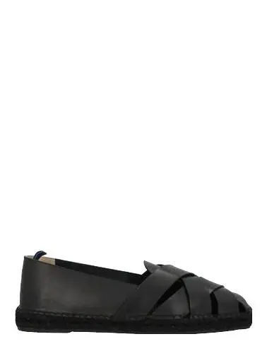 CastaÑer Leather Espadrilles - Black