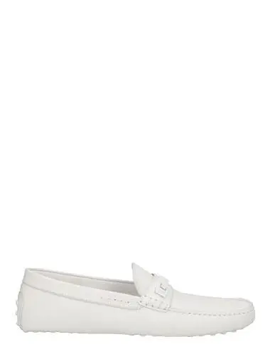 TOD'S Leather Loafers - White