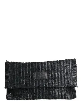 Alpha Studio Viscose Raffia Clutch - Black