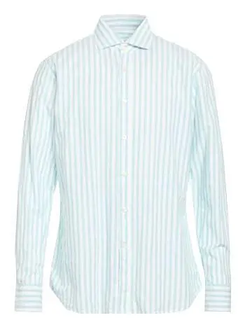CALIBAN 820 Shirt Azure Size Cotton, Linen - Blue