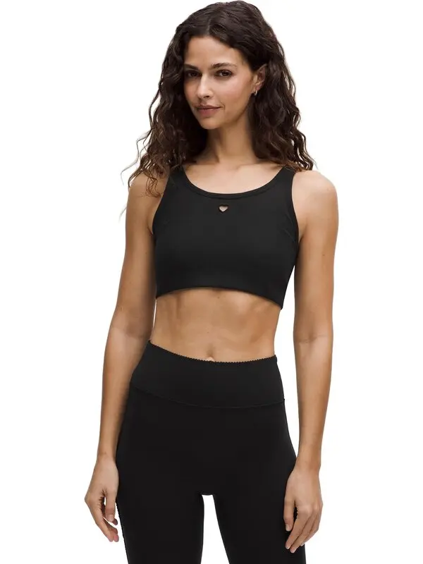 Lululemon Nulu Ribbed Scoopneck Bra Light Support, B/c Cup - Black