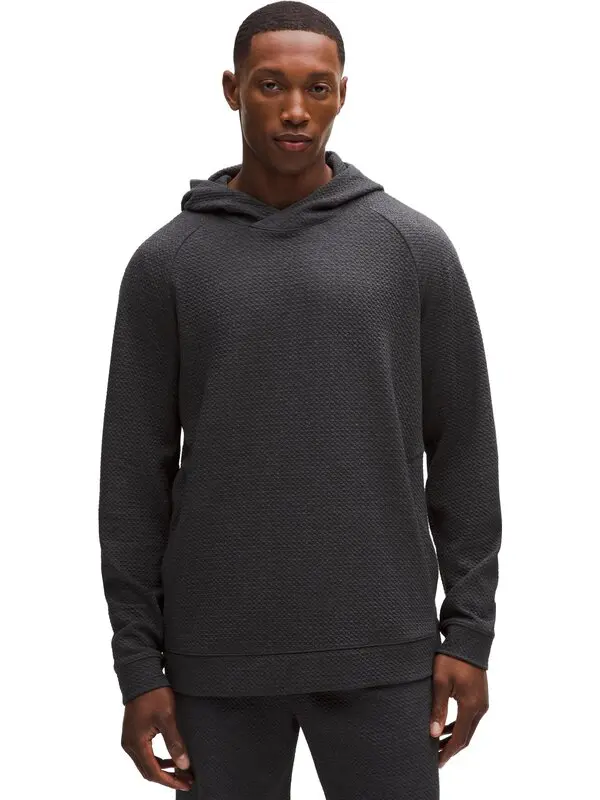 Lululemon Textured Cotton-blend Hoodie - Heathered Black/black