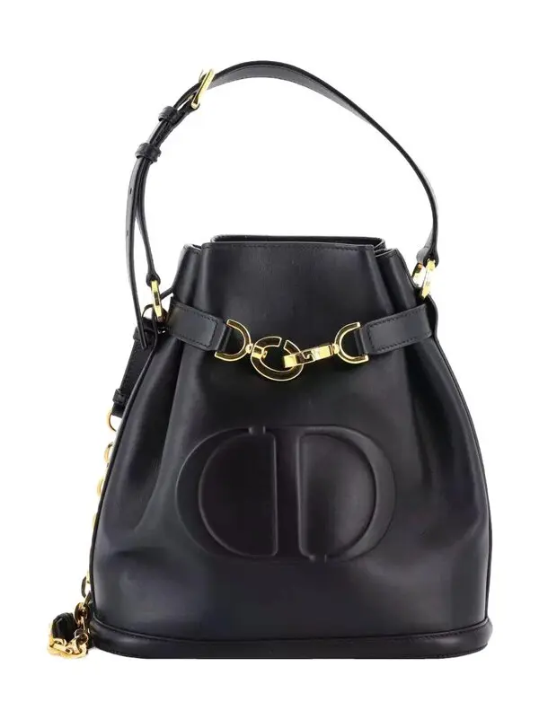 Dior C'est Medium Bucket Bag Leather - Black