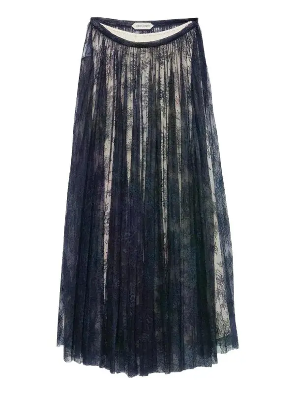 Alberta Ferretti Laced Maxi Skirt - Blue