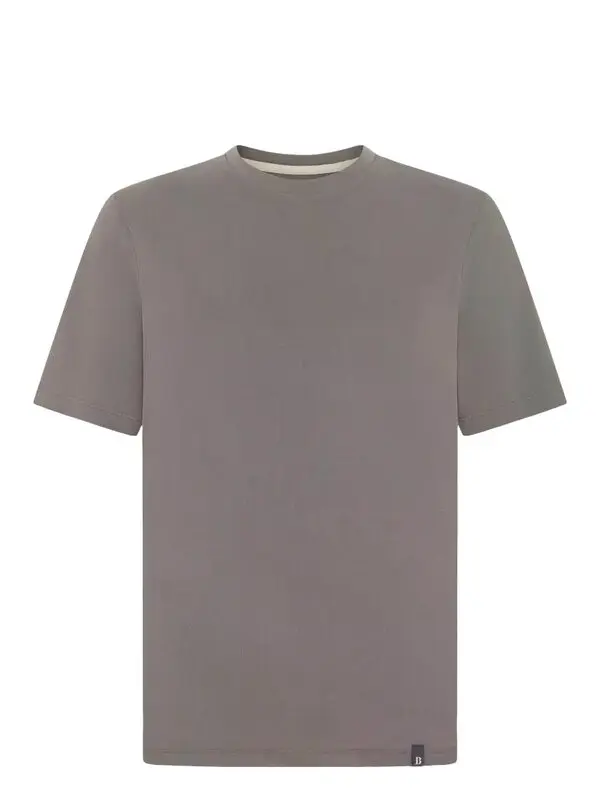 Boggi Milano Appliquéd Piqué T-shirt - Grey