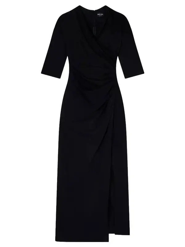 Giorgio Armani V-neck Dress - Black
