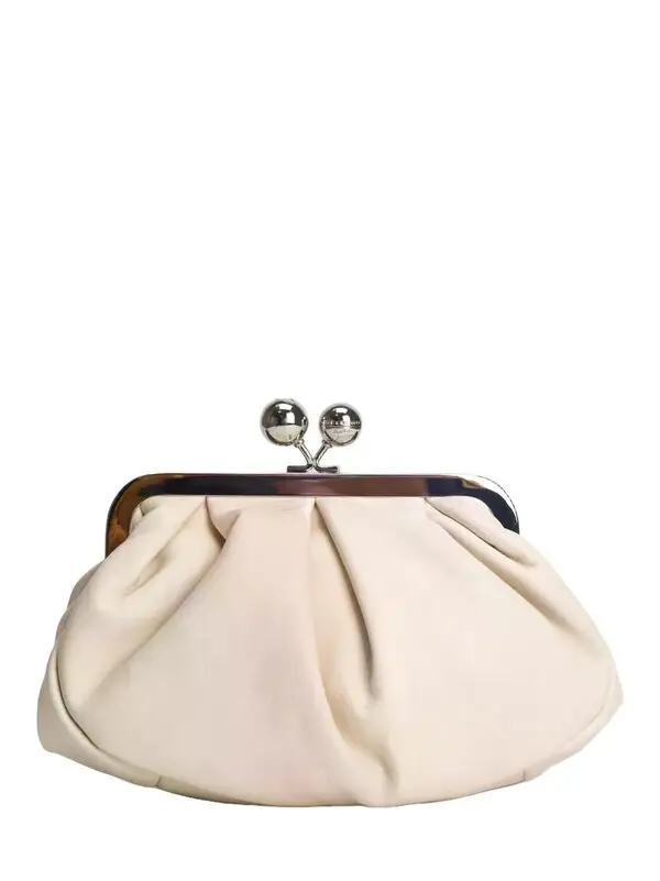 Max Mara Prati Kisslock Clutch Bag - Neutrals