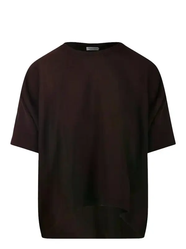 ROBERTO COLLINA Knitted T-shirt - Brown
