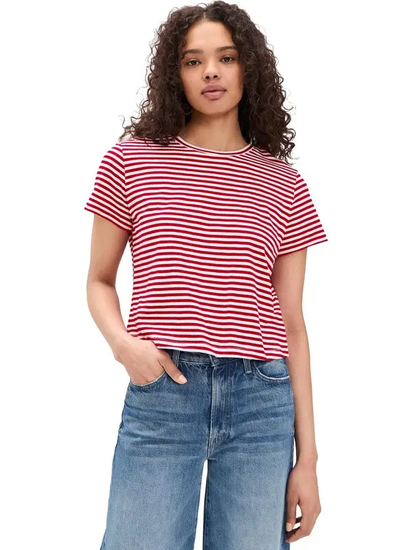 Madewell Boxy Crop Tee - Festival Red