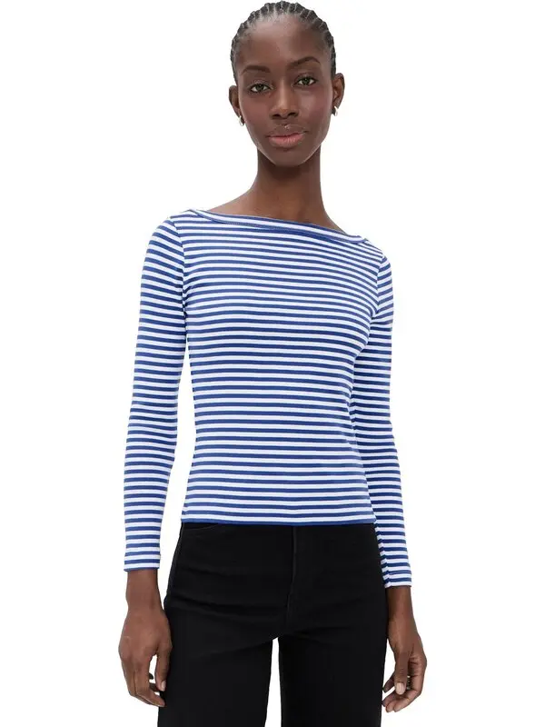 Madewell The 90s Boat Neck Tee - French Blue