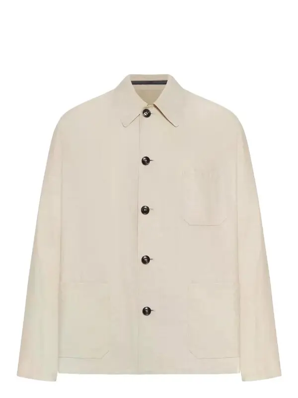 Giorgio Armani Buttoned Chest-pocket Overshirt - Neutrals