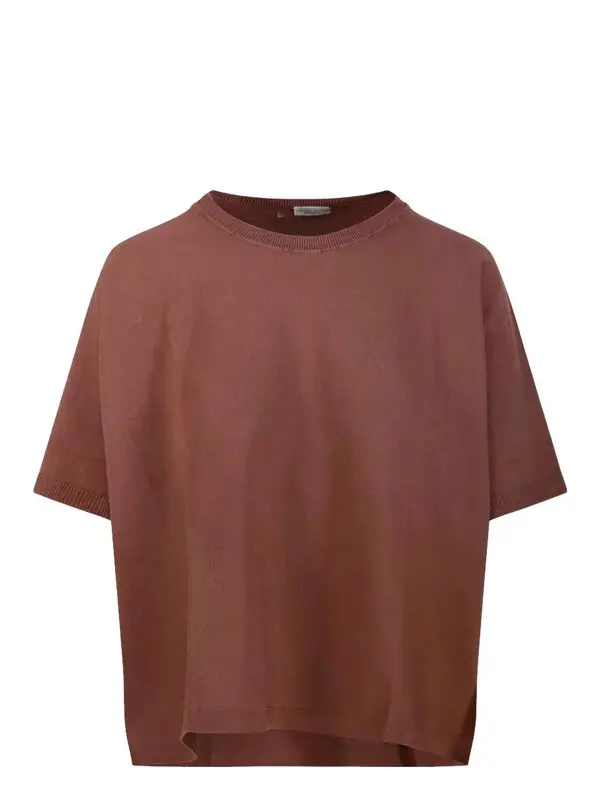 ROBERTO COLLINA Short-sleeve Crew-neck T-shirt - Brown