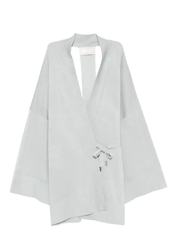CIRCUS HOTEL Kimono Wrap Coat - Grey