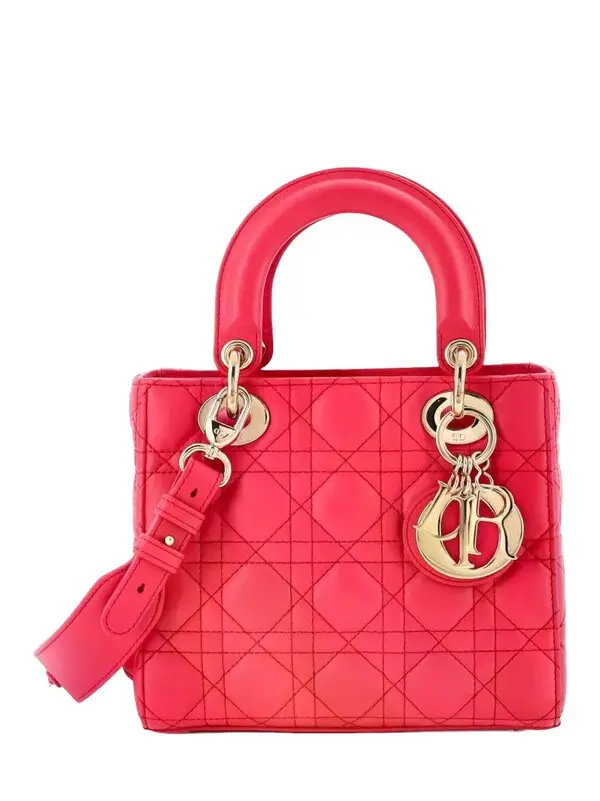 Dior My Abcdior Lady Bag Cannage Quilt Lambskin - Pink