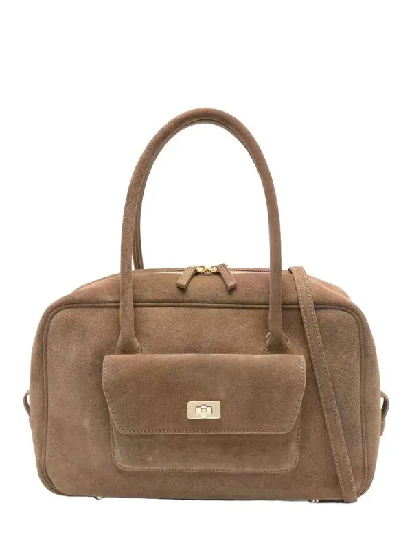 Sandro Suede Tote - Brown