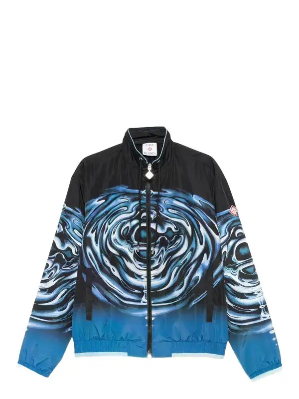 Casablanca Abstract-pattern Bomber Jacket - Black