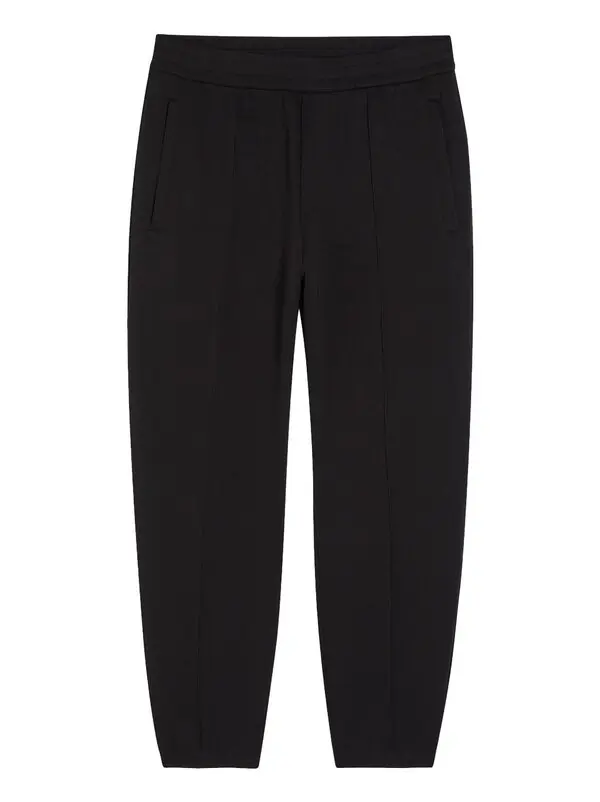 Emporio Armani Tapered-leg Jersey Sweatpants - Black