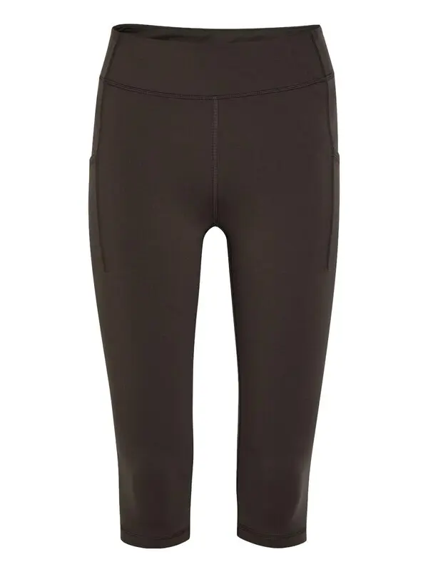 LITERARY SPORT Lena Stretch-jersey Capri Leggings - Brown