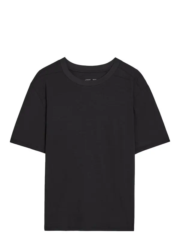 LITERARY SPORT Harper Cotton T-shirt - Black