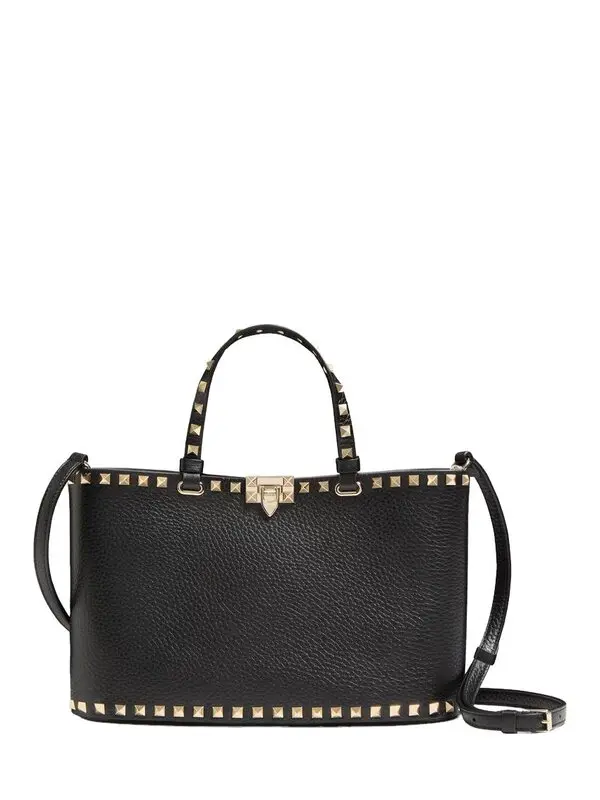 Valentino Garavani Rockstud Small Shopping Bag - Black