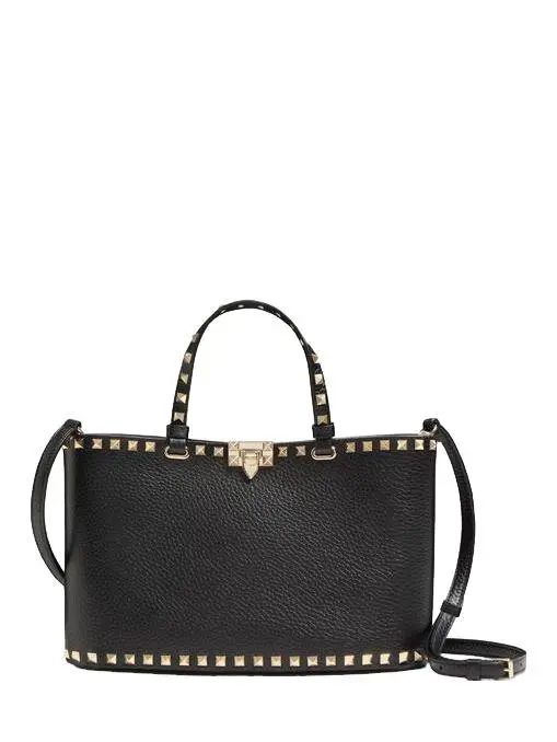 Valentino Garavani Rockstud Small Shopping Bag - Black