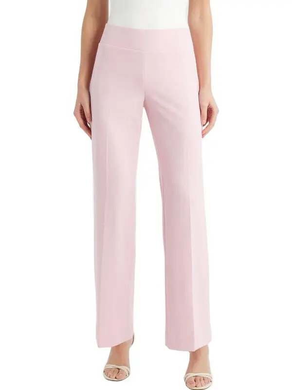 Anne Klein High Waist Pull-on Wide Leg Pants - Rose Water
