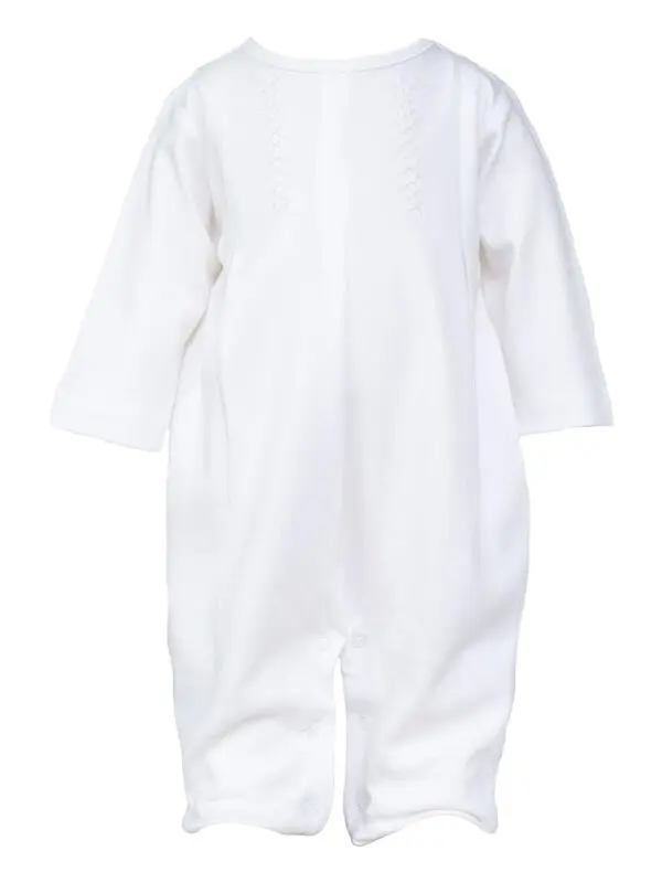 CUCLIE Layette Long Sleeve One-piece - White