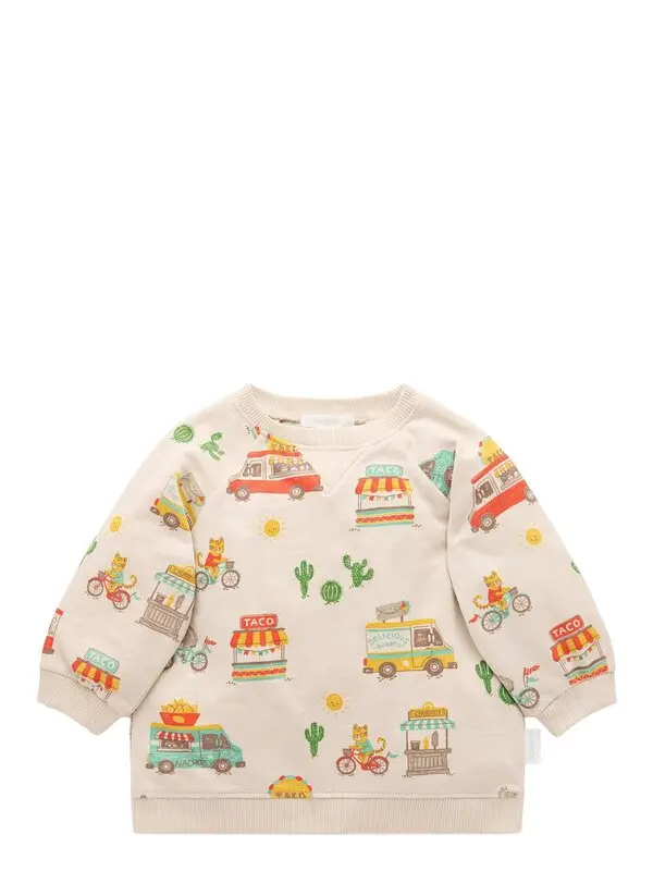 PUREBABY Siesta Sweater - Large Taco Truck Print