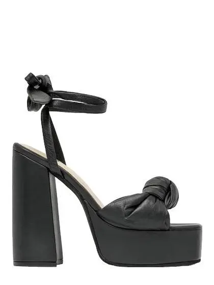 ALTA Platform Sandals With Knotted Detailing - Black