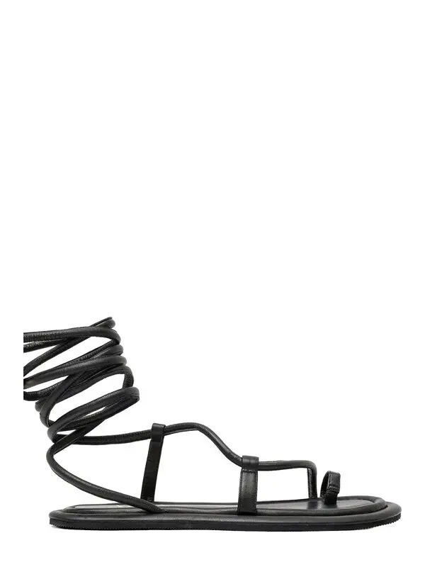 ALTA Aurora Strappy Leather Sandals - Black