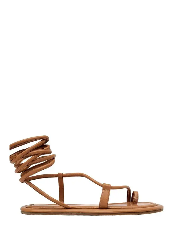 ALTA Aurora Strappy Leather Sandals - Brown