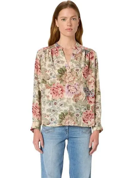 Gerard Darel Armande Floral Print Blouse - Natural