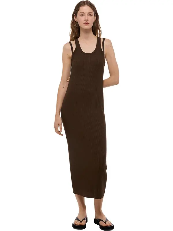 Helmut Lang Racer Strap Maxi Dress - Bistre