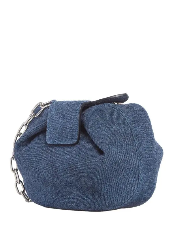 Gabriela Hearst Soft Demi Clutch - Medium Blue Denim