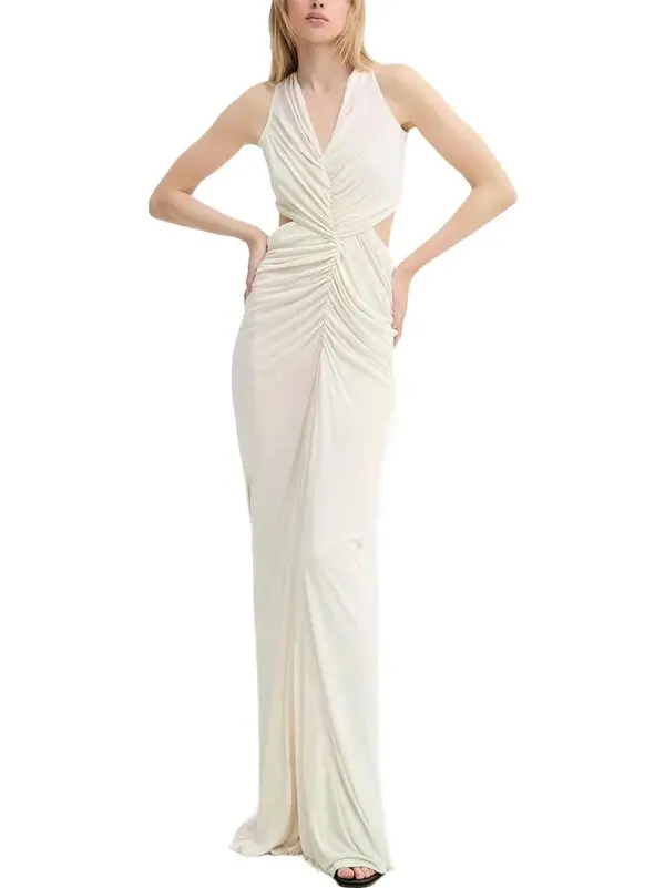 Rick Owens Cut-out Draped Maxi Dress - Neutrals