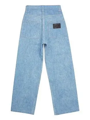 SKYLRK Pleated Denim Jean - Blanket Wash