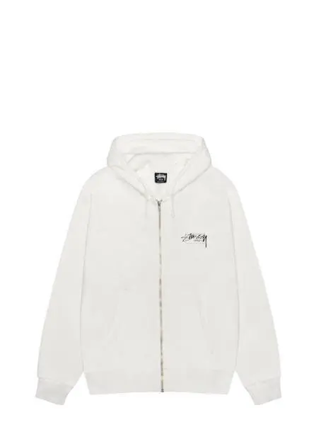 StÜssy Modern Age Pig Dyed Zip Hoodie - Natural