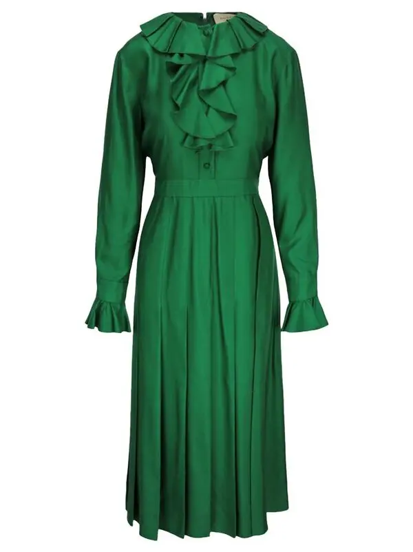 Gucci Silk Ruffled Maxi Dress - Yard
