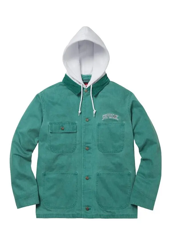 Supreme Hooded Chore Coat - Teal