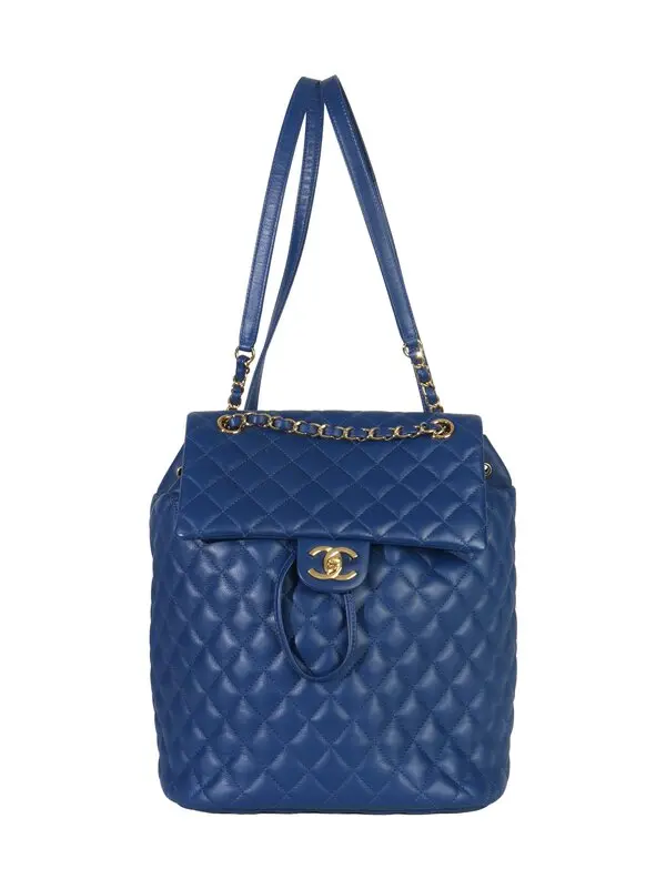 Chanel Quilted Lambskin Urban Spirit Backpack - Blue