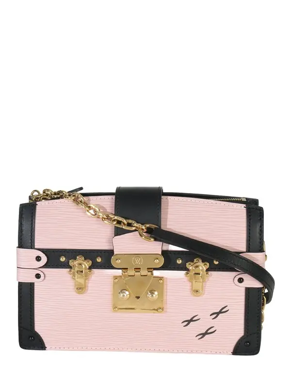 LOUIS VUITTON Rose Ballerine Epi Trunk Clutch - Pink