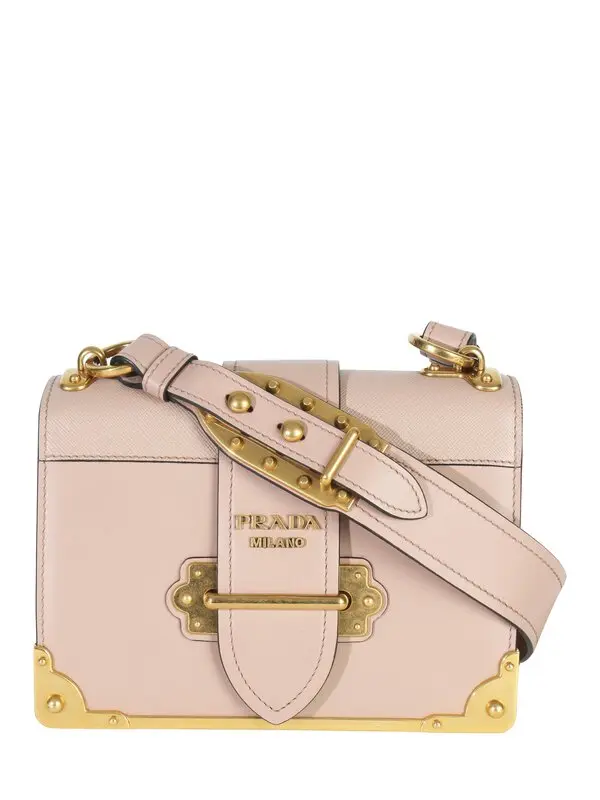 Prada City Calfskin Saffiano Cahier Bag - Beige