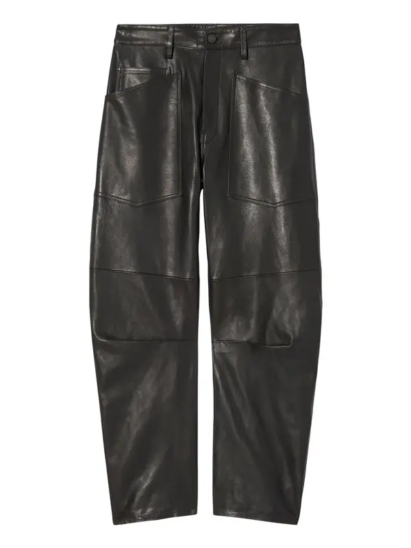 NILI LOTAN Shon Leather Pant - Black