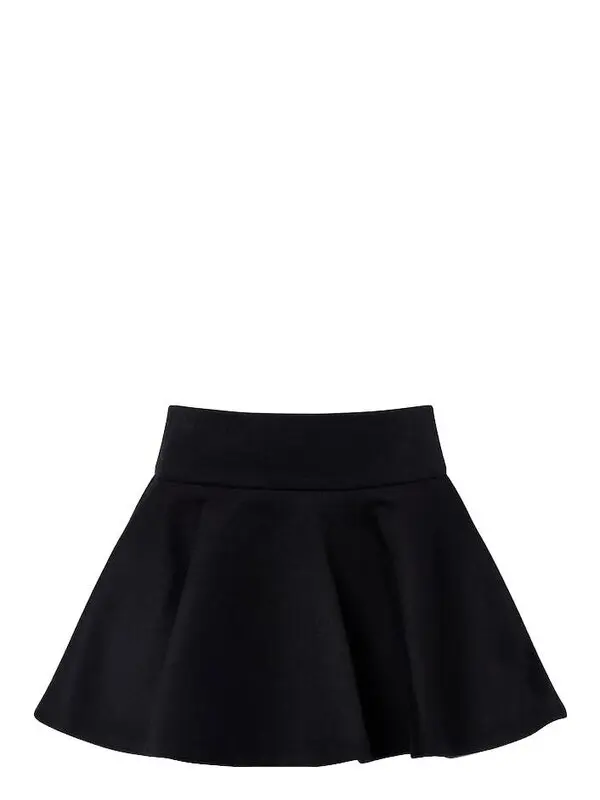 Wardrobe.NYC Circle Wool Miniskirt - Black