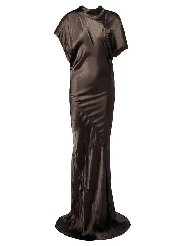 Rick Owens Seb Satin Gown - Brown