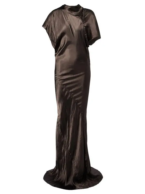 Rick Owens Seb Satin Gown - Brown