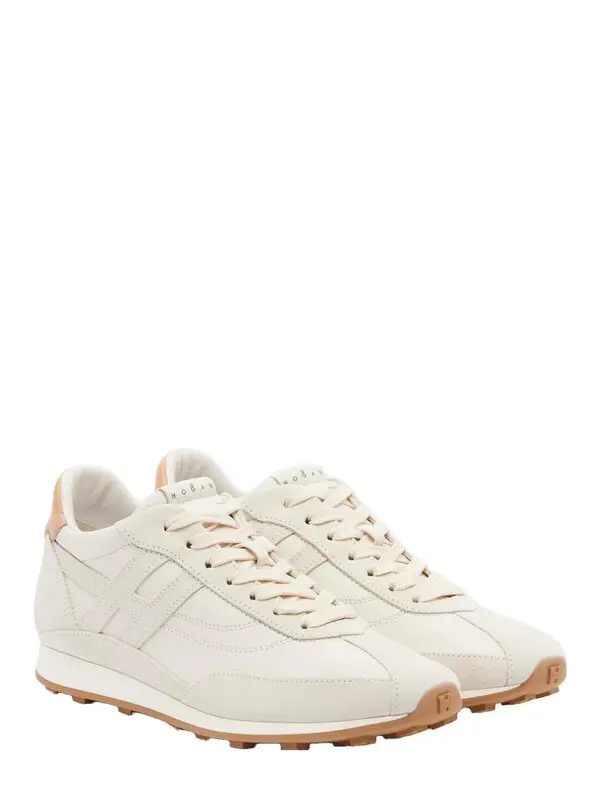 Hogan Athletic Suede And Leather Sneakers - White