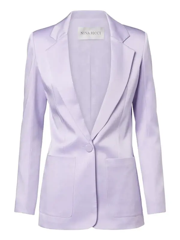 Nina Ricci Crêpe Satin Blazer - Purple