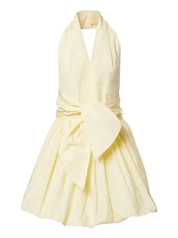 Patou Halterneck Minidress - Yellow